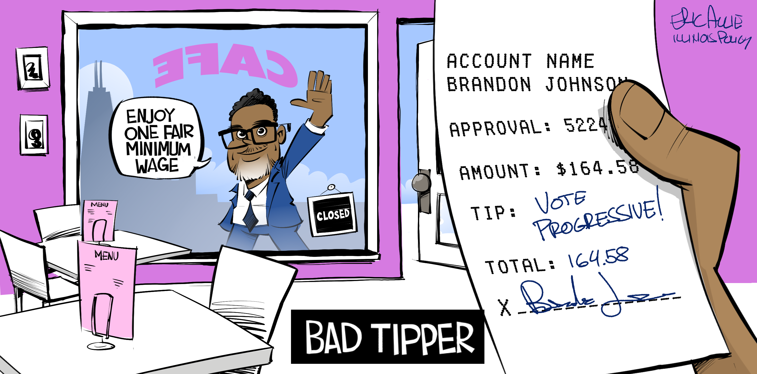 Brandon Johnson: Bad tipper - Illinois Policy