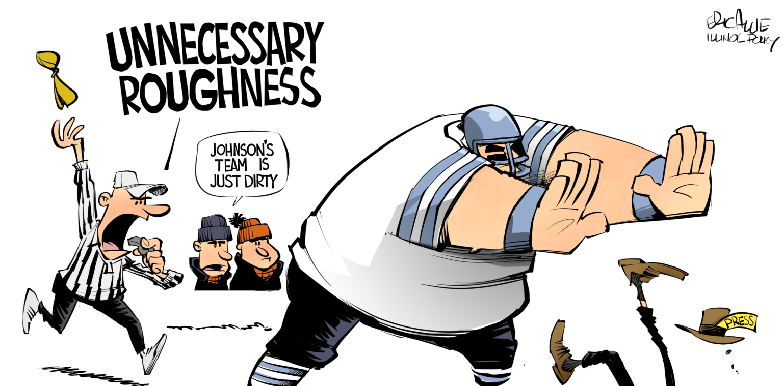 Brandon Johnson plays rough with journalists